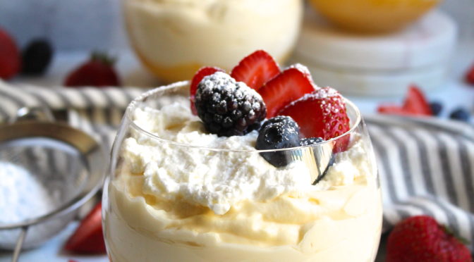 berry kick. [lemon mousse with fresh berries] - sweet caroline's cooking