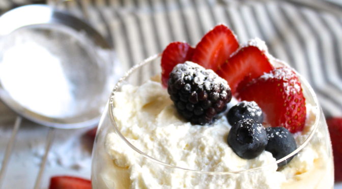 berry kick. [lemon mousse with fresh berries] - sweet caroline's cooking